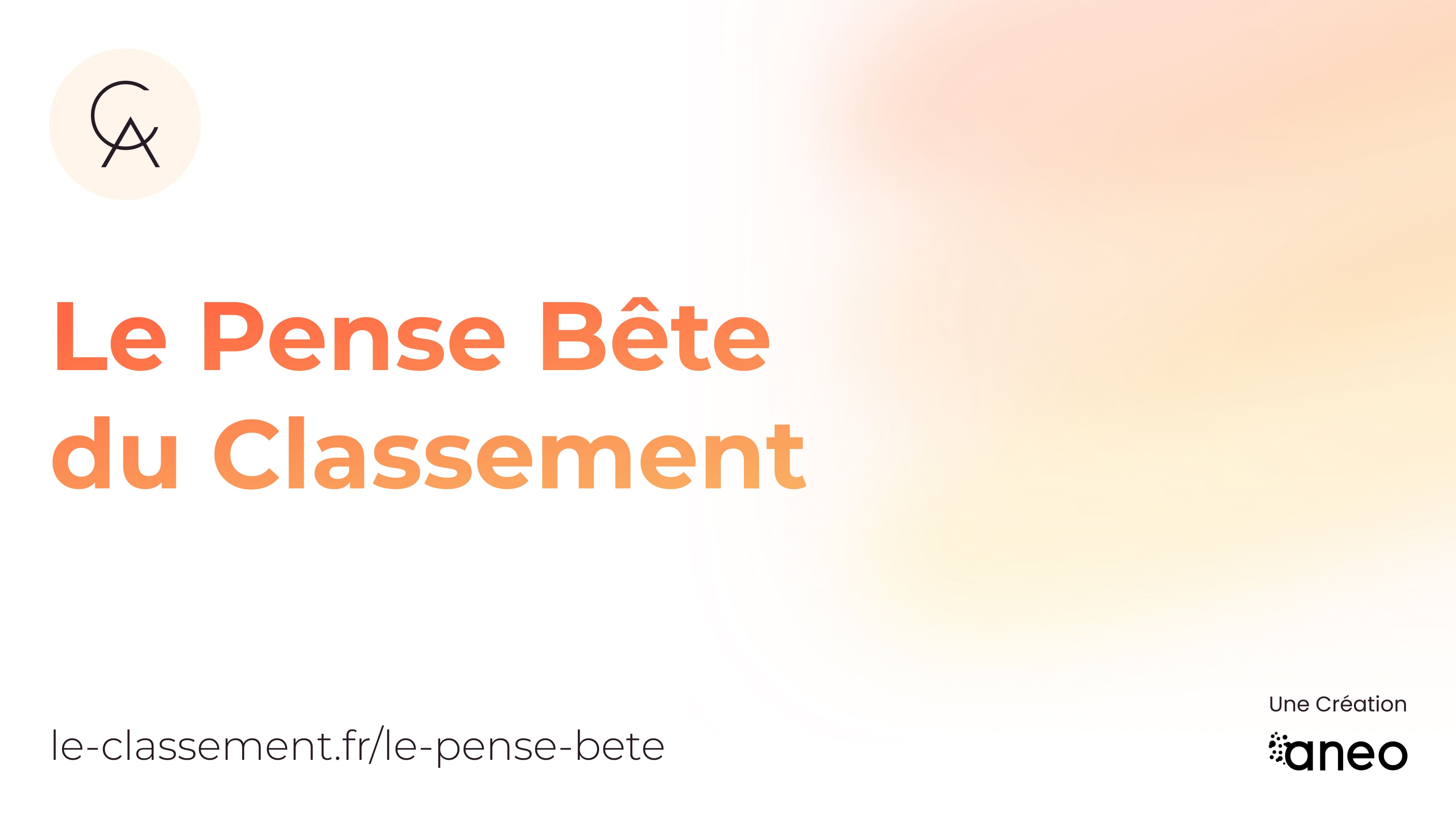 Le Pense Bête · Le Classement des Associations