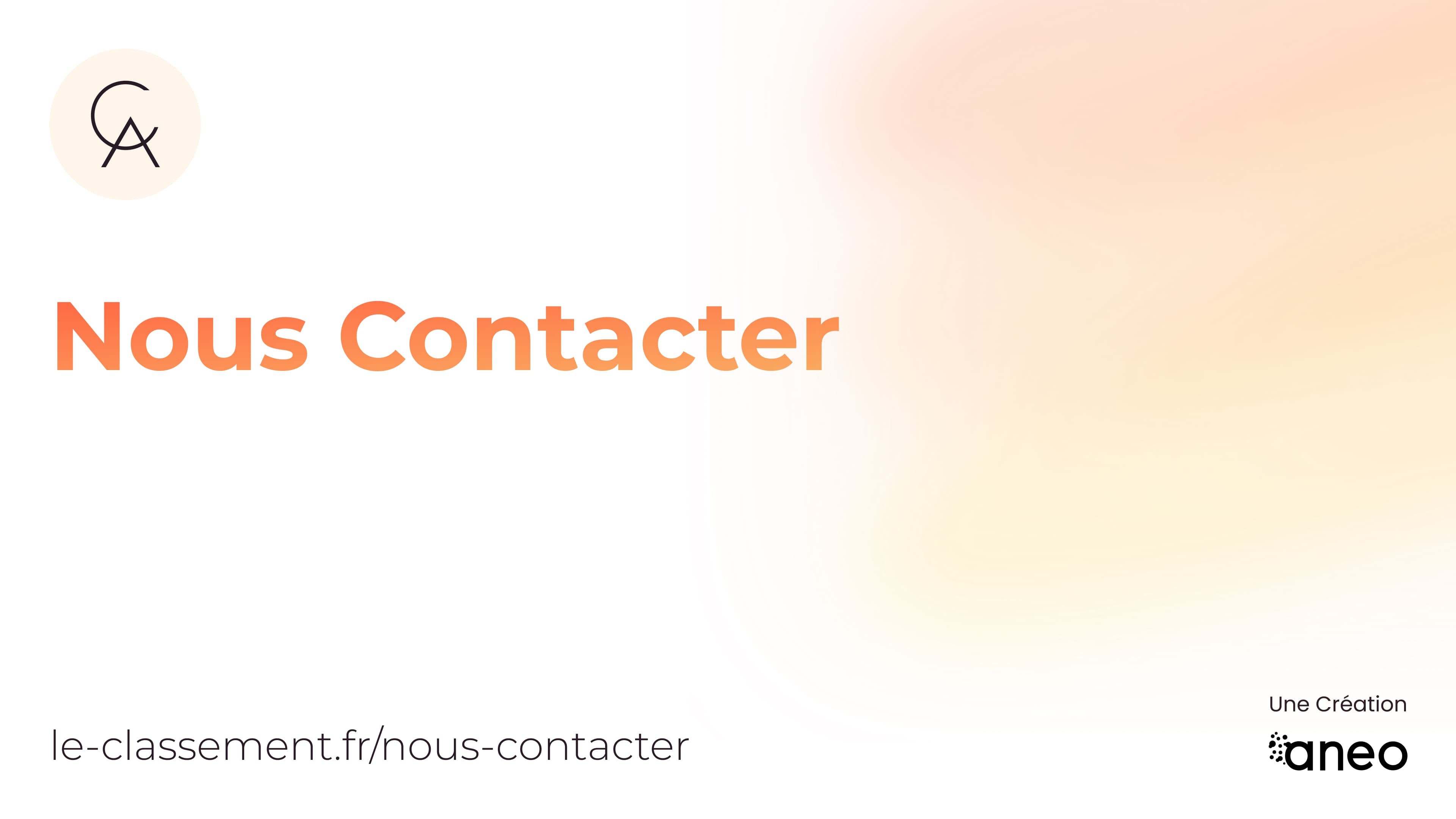 Nous contacter · Le Classement des Associations